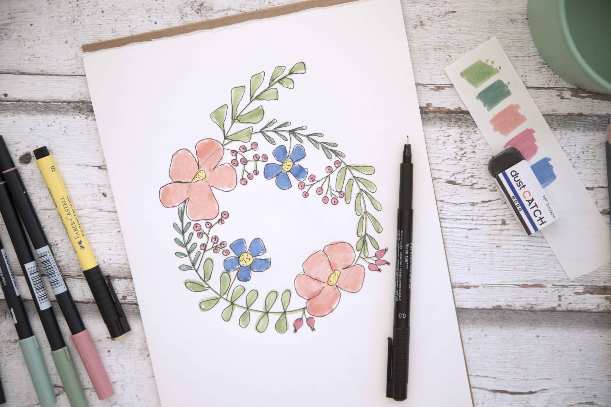 Blumenkranz mit Handlettering - Natural Hygge by Patricia Morgenthaler